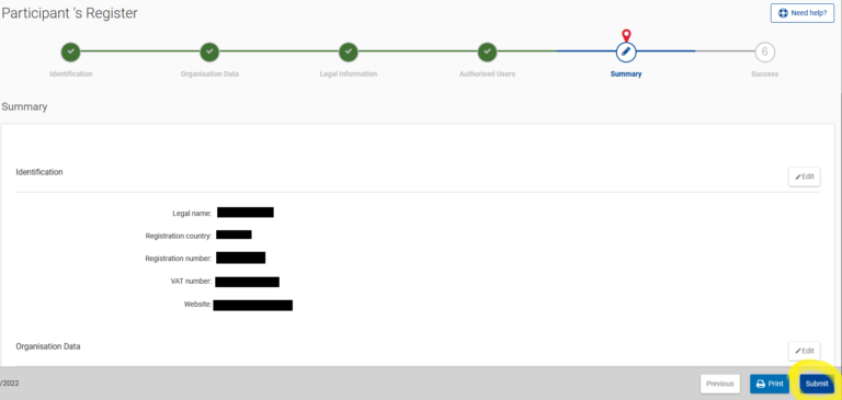 How to get a PIC number on the Funding & Tenders Portal?