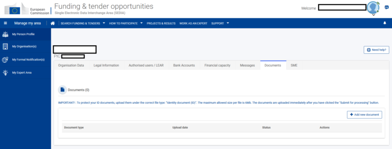 How to get the legal validation of my entity in the Funding & Tenders ...